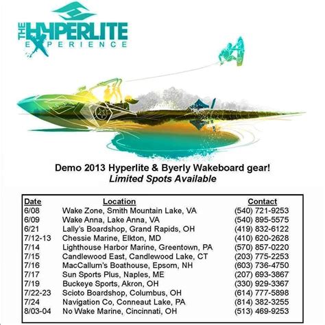 Wakeboard Pittsburgh Hyperlite And Byerly Demos Are Coming To Western