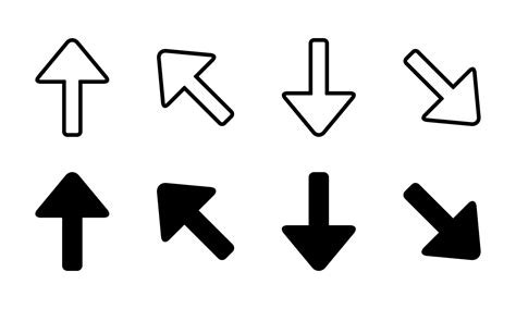 Upward And Downward Arrow Icon Set In Generic Design Up And Down
