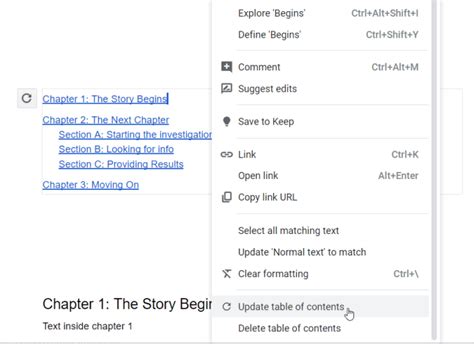 Как в google docs сделать оглавление