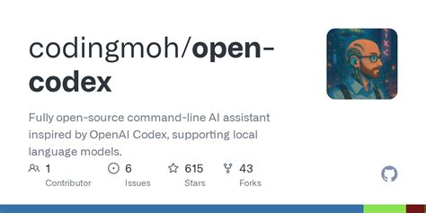 Github Codingmohopen Codex Fully Open Source Command Line Ai