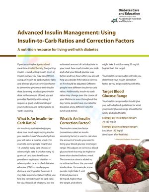 Insulin To Carb Ratio Worksheets