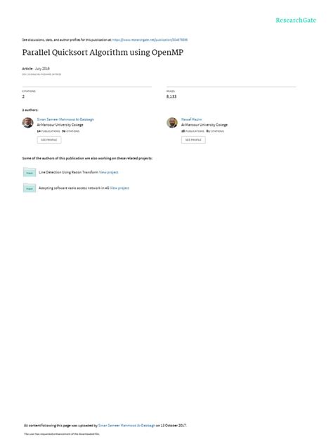 Parallel Quicksort Pdf