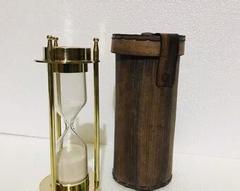 Vintage Brass Hourglass Sand Timer Etsy