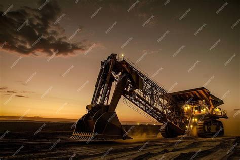 Premium Photo Massive Dragline Excavator In Mining Dragline Excavator