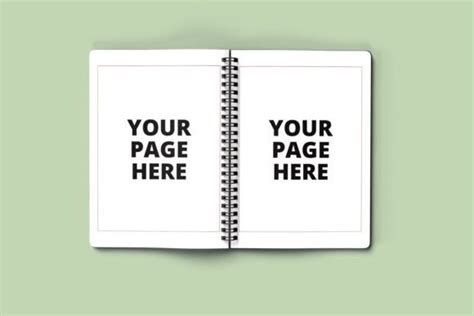 A4 Open Spiral Notebook Mockup Graphic By Ramis Design · Creative Fabrica