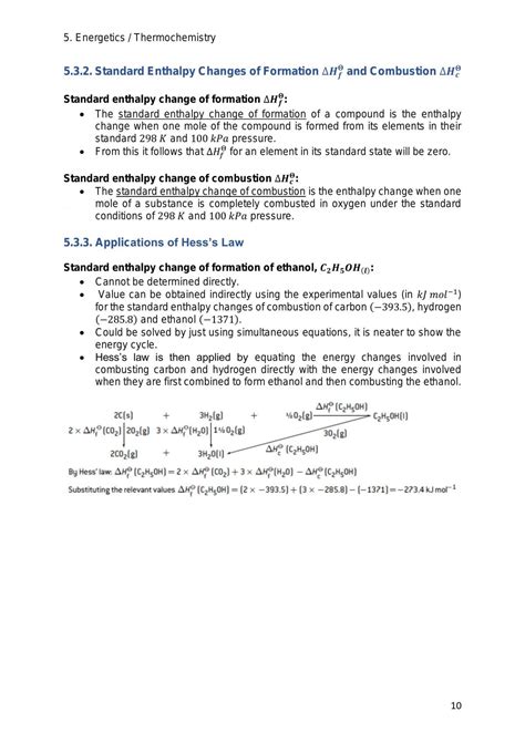 Topic 5 Energetics Thermochemistry Chemistry Higher Level Ib