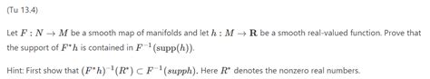 Solved Let Fn→m Be A Smooth Map Of Manifolds And Let Hm→r