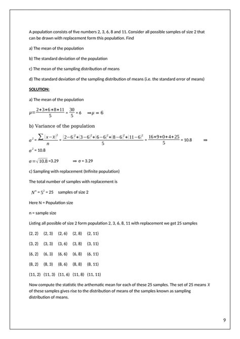 Unit 3 Sampling Distribution Docx