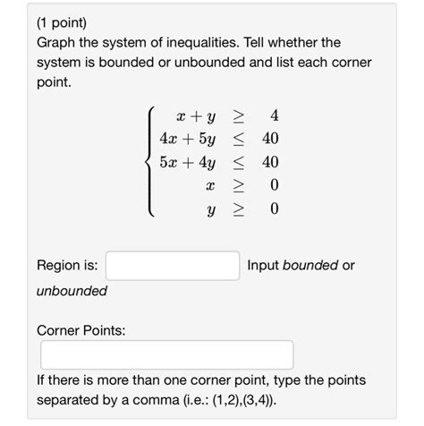 Solved Point Graph The System Of Inequalities Tell Chegg