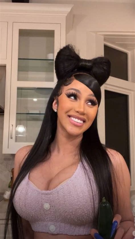 😙🎀hair Tutorial On This Cute Hairstyle Of Cardi B Hair Tutorial