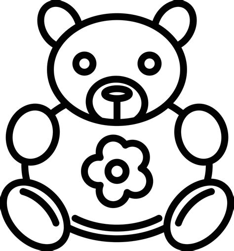 Teddy Bear Line Icon Design 8794369 Vector Art At Vecteezy