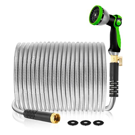 Metal Garden Hose 50 Ft Flexible Garden Hose Stainless Steel Metal