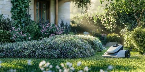 Vue d un robot qui s occupe des jardins Image générée à base dIA