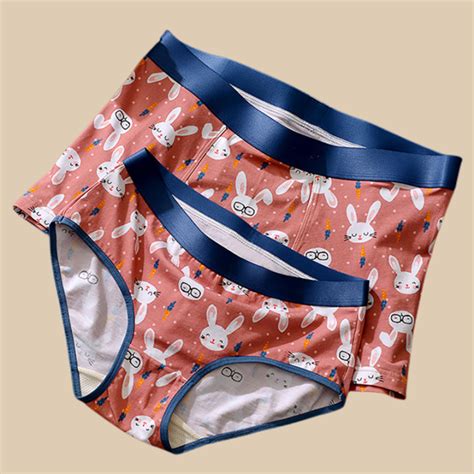 Couples Panties Cute Cartoon Women Underpants Men Underwears Sexy