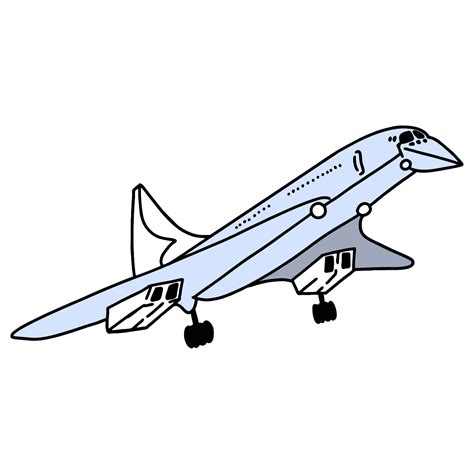 Concorde Passenger Airplane To Color ♥ Online And Print For Free
