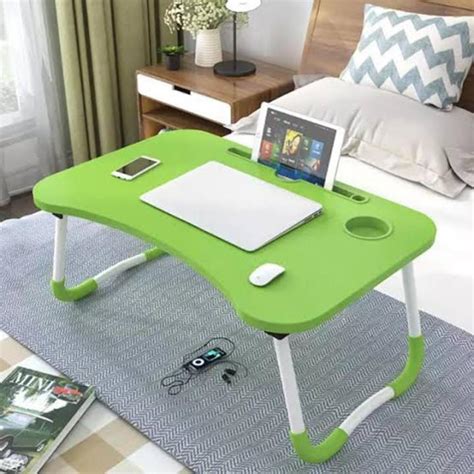 Wooden Foldable Laptop Table Portable Standing Bed Desk Breakfast