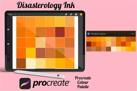 Halloween Pumpkin Spice Procreate Colour Palette 30 Colours