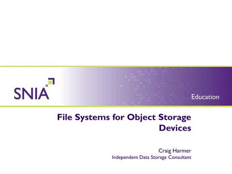 pdf file systems for object storage devices storage file systems for object storage