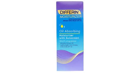 Differin Oil Absorbing Moisturiser With SPF 30 Best Drugstore Sunscreens According To