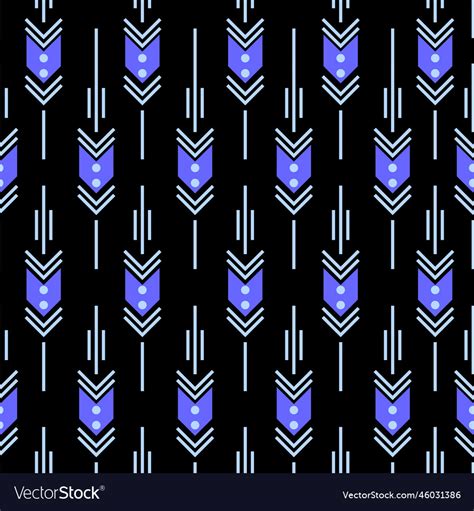Blue Arrow Seamless Pattern Isolated On Black Vector Image Blue Arrow Seamless Pattern Isolated On Black Vector Image