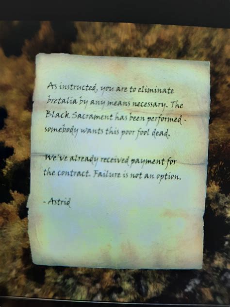 Huh Who Knew The Dragonborn Had A Dark Brotherhood Contract On Them I