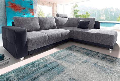 Jockenhöfer Ecksofa Mit Bettfunktion Und Bettkasten 257x82x215 Cm