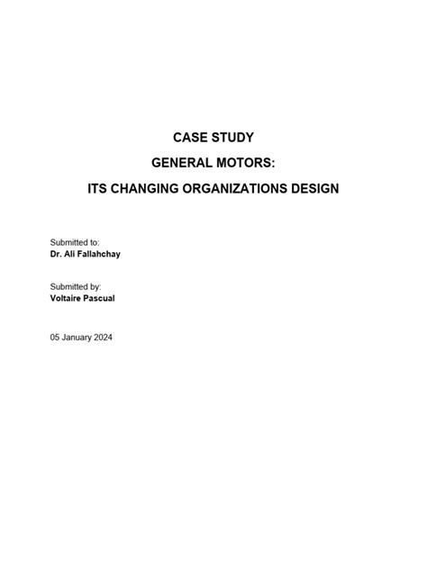Case Study General Motors Download Free Pdf General Motors Car
