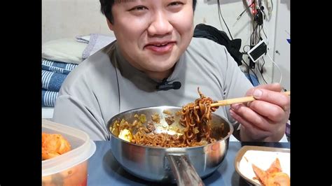 짜파게티 더블랙 먹방 Youtube