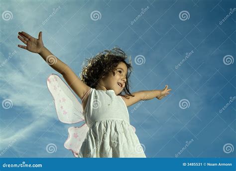 Young Girl Flying Stock Image Image Of Beauty High Happy 3485531