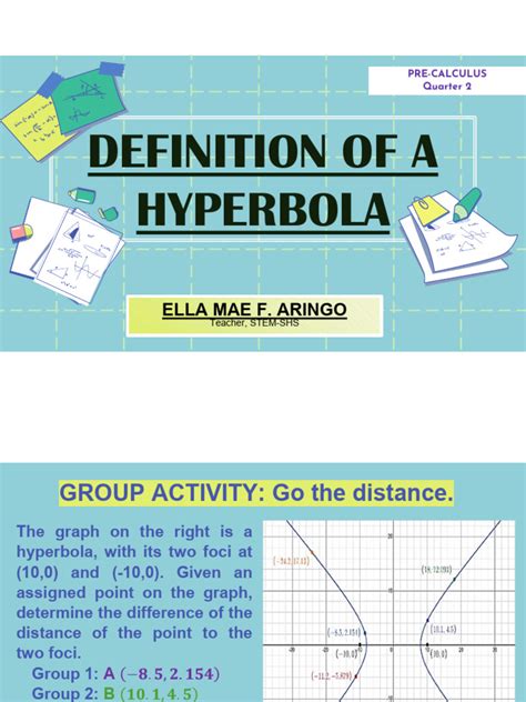 Lesson 4 Definition And Equation Of A Hyperbola Pdf Perpendicular