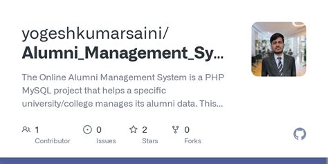 GitHub Yogeshkumarsaini Alumni Management System The Online Alumni