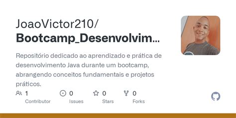 Github Joaovictor210bootcampdesenvolvimentojava Repositório