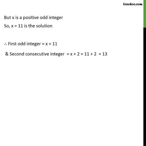 question 5 find two consecutive odd positive integers examples