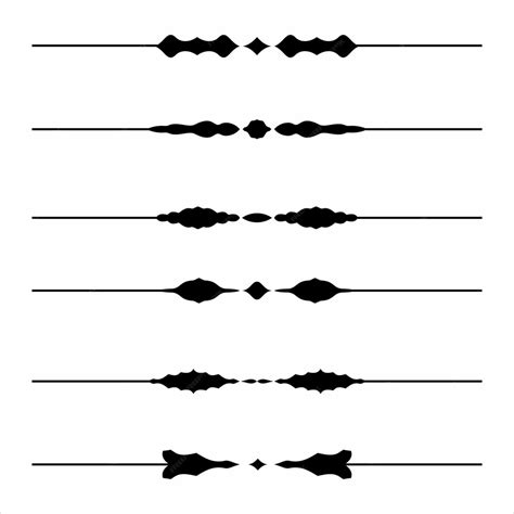 Premium Vector Text Devider Set Line Minimal Separators Elegant Doodlle Borders Decorative