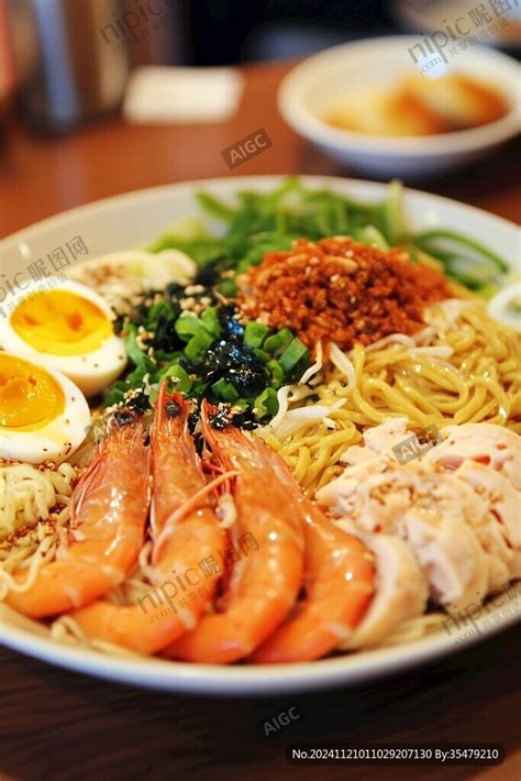 Ai创作图禧面 日式料理店拌面汤面 东京都凉面 日系面 面道 面家 古彬御面 早面 海胆米面 生日寿面 海鲜京面 文龙拉面 大拉面 虾捞面 温面 昵图网