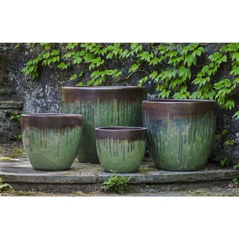 Green Ceramic Planters Kinsey Garden Decor