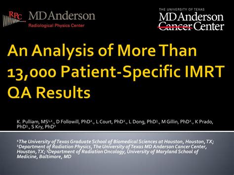 ppt an analysis of more than 13 000 patient specific imrt qa results