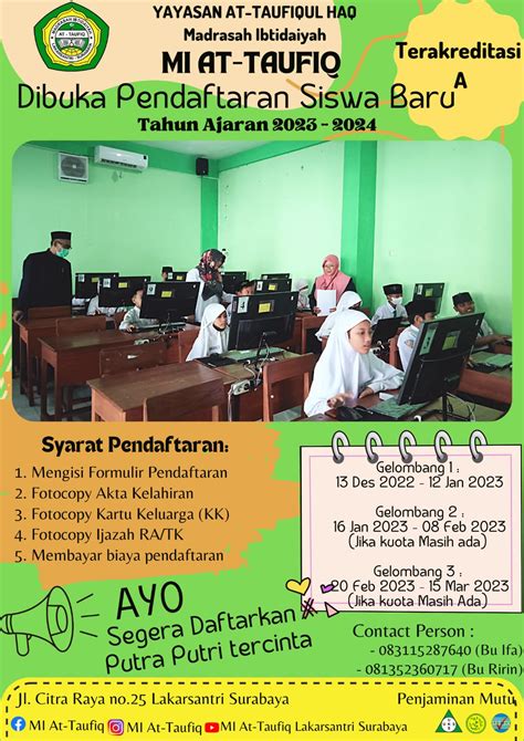 Ppdb Mi At Taufiq Tp 2023 2024