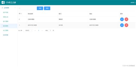 计算机毕业设计系列~~~基于springbootvue前后端分离的企业员工管理系统前后端分离员工管理系统 Csdn博客