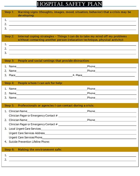 Site Specific Safety Plansssp Templates Excel Word Template