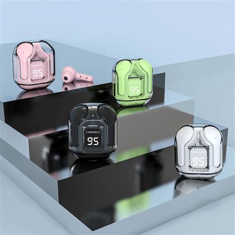 Mini Auriculares Inal Mbricos Transparentes Con Bluetooth Pantalla Digital ENC Reducci N De