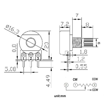 Metal Potentiometer 10k Ohm 3 Pin Makers Electronics