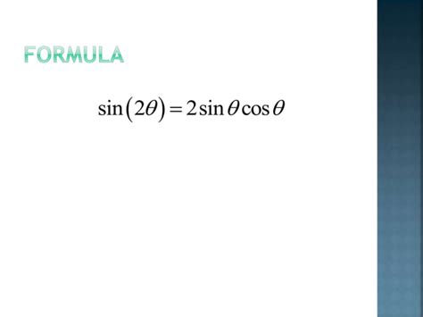 6 5 1 Double Angle Formulas Ppt