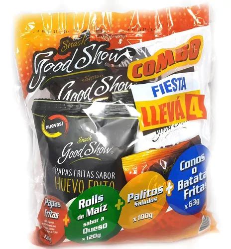 Combo Snacks Good Show Papas Fritas Chizitos Palitos 346gr