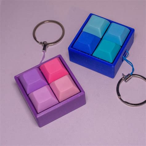 Mx Fidget Plate 2x2 3d Printed Fidget Toy Keychain Etsy