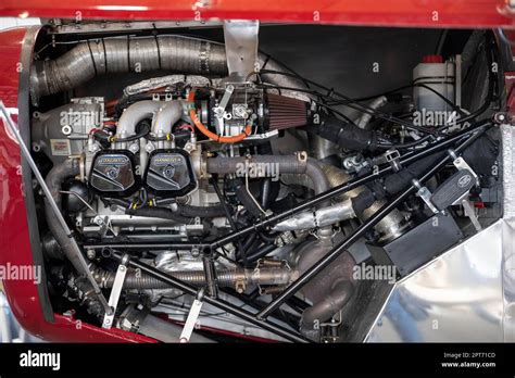 View Into The Engine Compartment Of A Biplane With A Rotax 912