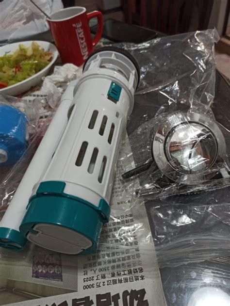 Toilet Cistern Dual Flush Valve And Button Furniture Home Living Bathroom Kitchen Fixtures