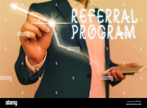 Conceptual Hand Writing Showing Referral Program Concept Meaning