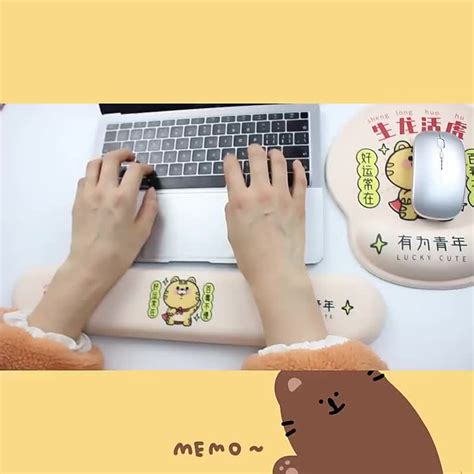 Youwei Alas Mouse Pelindung Pergelangan Tangan Anak Muda Tebal Besar Alas Meja Kantor