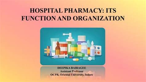 Hospital Pharmacy And Its Organisation Pptx